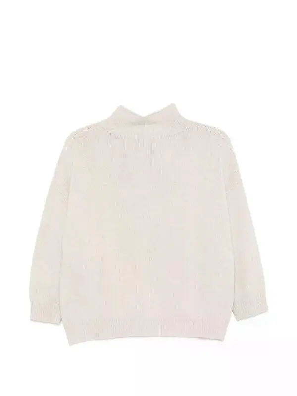 VANISE High-neck Drop-shoulder Sweater