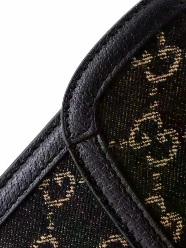Gucci Horsebit 1955 Gg Denim Small Shoulder Bag