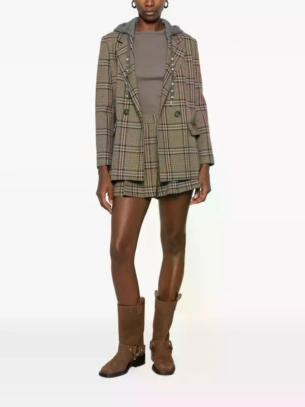 Dixie Check Double-breasted Jacket