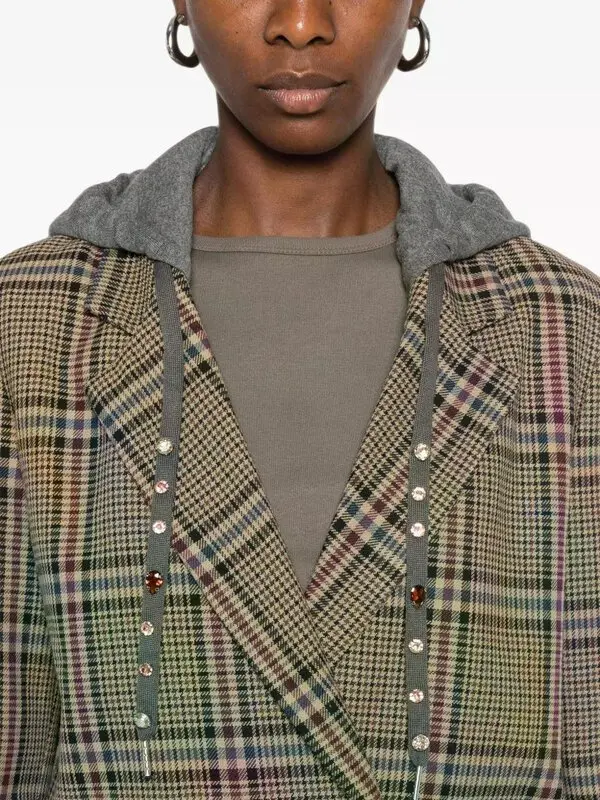Dixie Check Double-breasted Jacket
