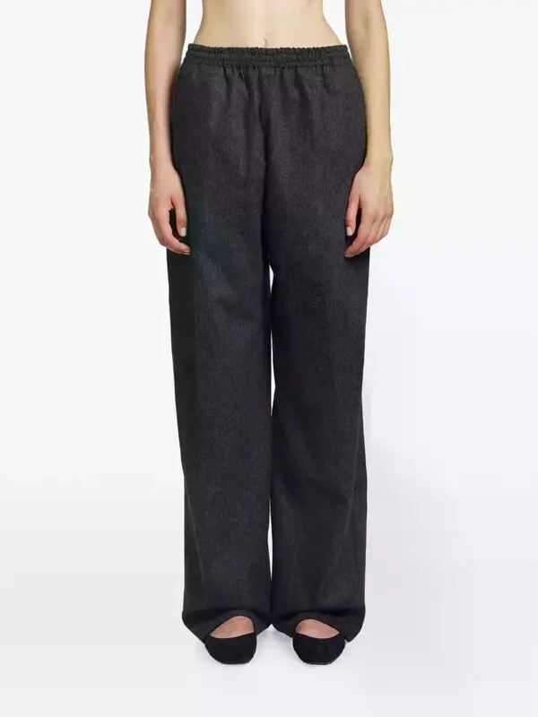 JIL SANDER Elasticated-waistband Wide-leg Trousers - Grey