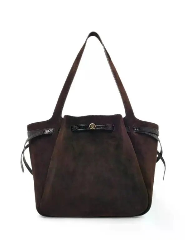 Tory Burch Romy Suede Tote Bag - Brown