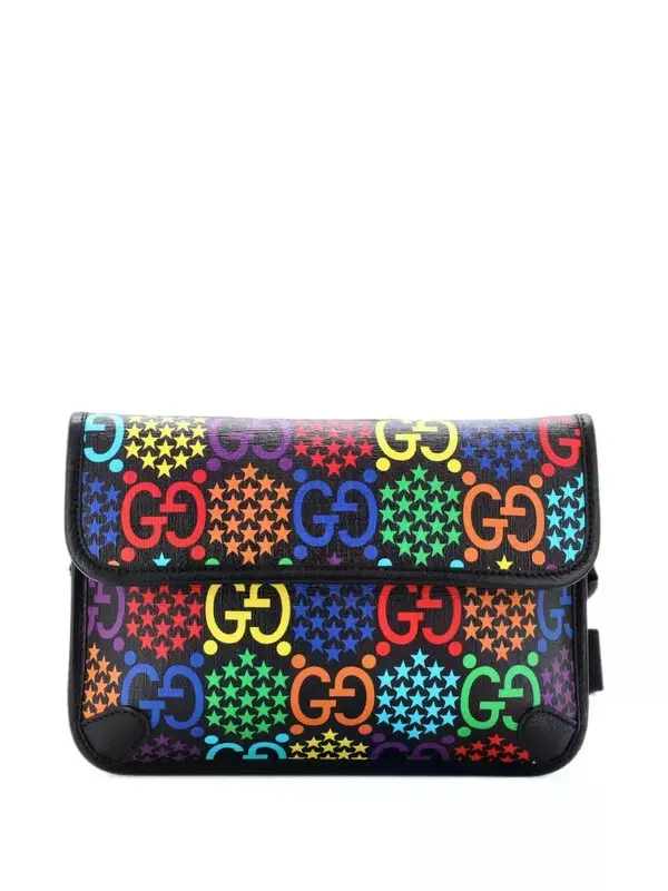 Gucci Psychedelic Print Gg Coated Canvas Belt Bag
