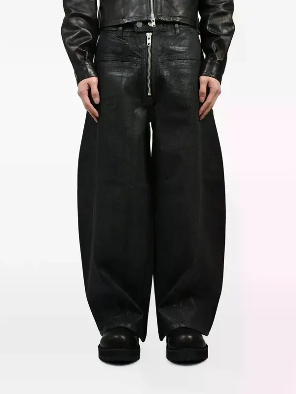 FILTH Waxed Wide-leg Jeans