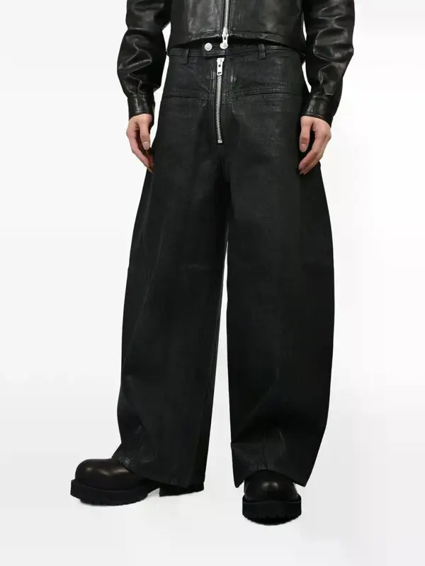 FILTH Waxed Wide-leg Jeans