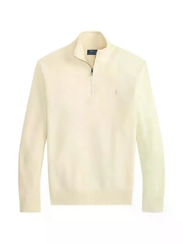 Polo Ralph Lauren Mesh-knit Quarter-zip Sweater