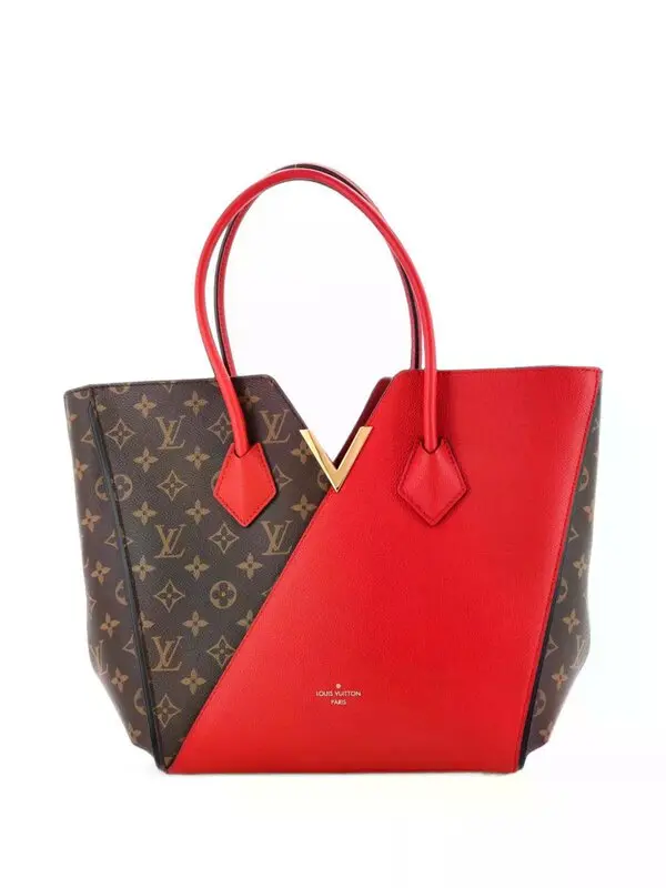 LOUIS VUITTON Kimono Handbag Monogram Canvas And Leather Mm Tote Bag - Red