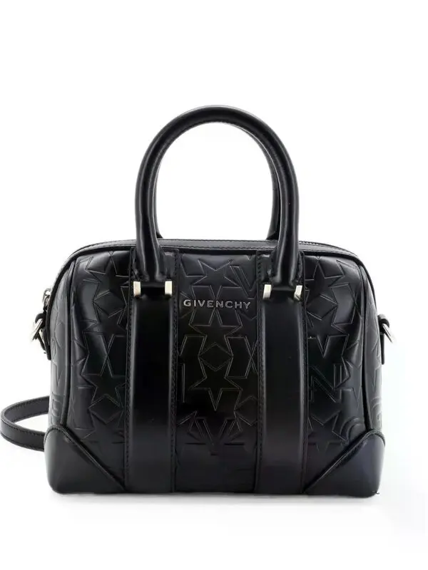 Givenchy Lucrezia Duffle Bag Embossed Leather Micro Shoulder Bag - Black