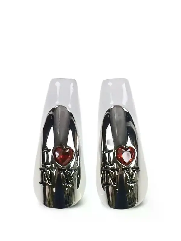 D'HEYGERE I Love Ny Nail-shaped Earrings