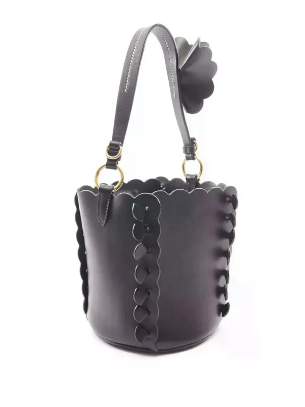 Miu Miu 2010-2026 Leather Flower Bucket Bag Satchel