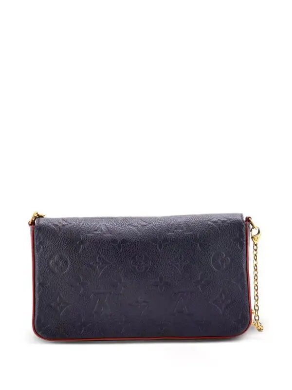LOUIS VUITTON Monogram Empreinte Leather Felicie Pochette Cross Body Bag - Blue