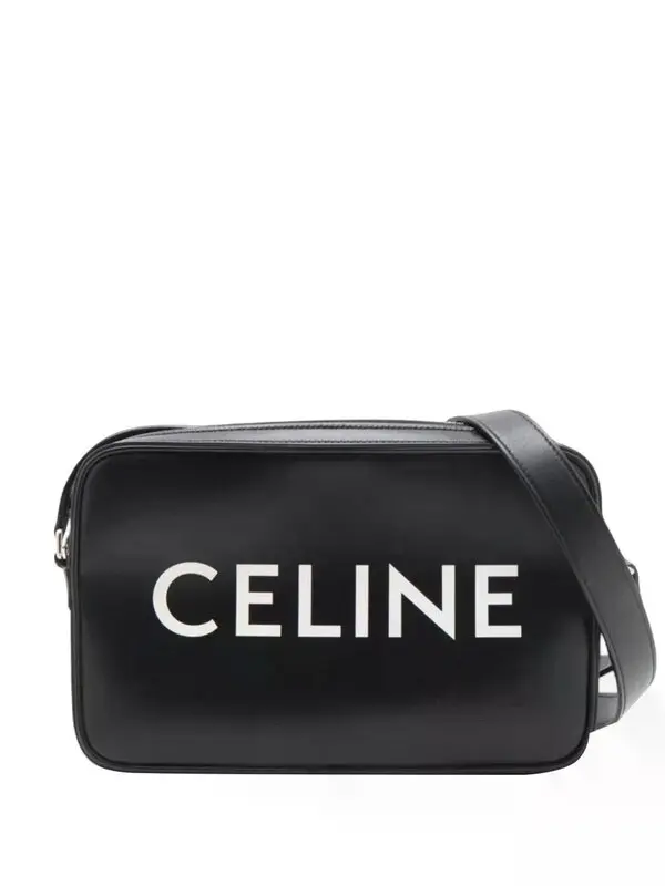Celine 2000-2026 Smooth Calfskin Logo Messenger Bag Crossbody Bag