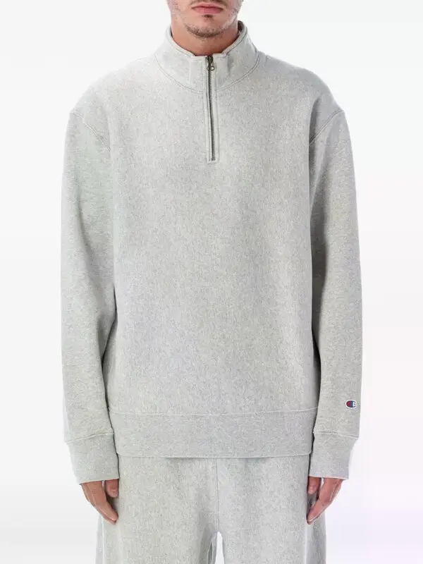 Champion Logo-patch Quarter-zip Sweater