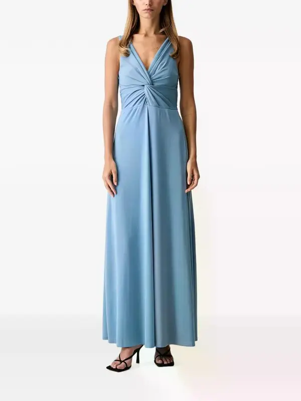 VICOLO Twist-detail Side-slit Maxi Dress