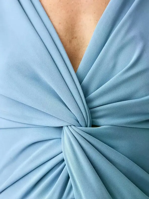 VICOLO Twist-detail Side-slit Maxi Dress