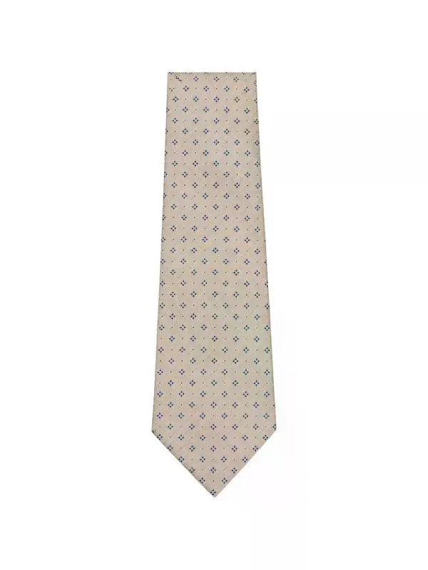 TOMBOLINI Geometric-pattern Tie - Neutrals