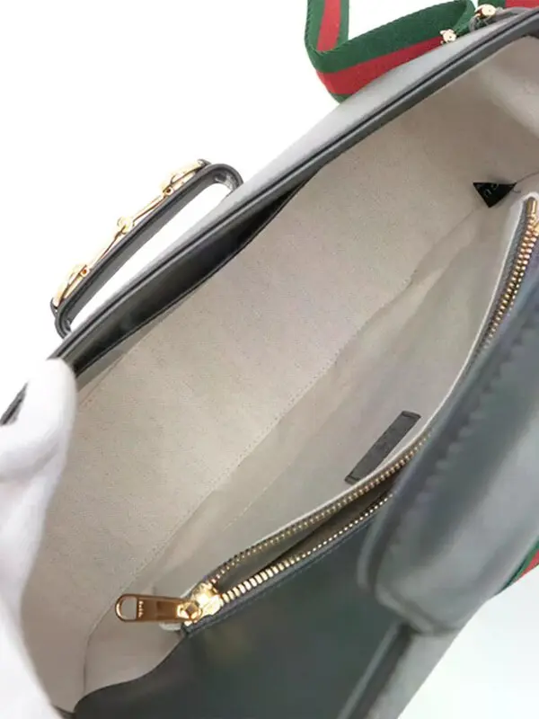 Gucci Large Calfskin Web Horsebit 1955 Cross Body Bag