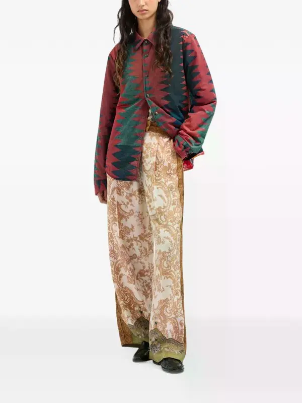 PIERRE-LOUIS MASCIA Cialda Baroque-print Palazzo Pants