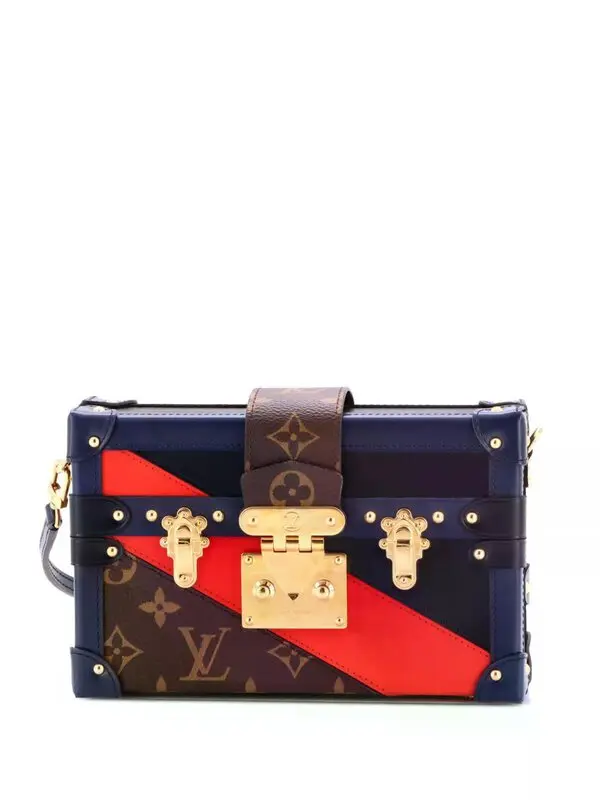 LOUIS VUITTON Petite Malle Handbag Limited Edition Monogram Canvas Clutch Bag - Black
