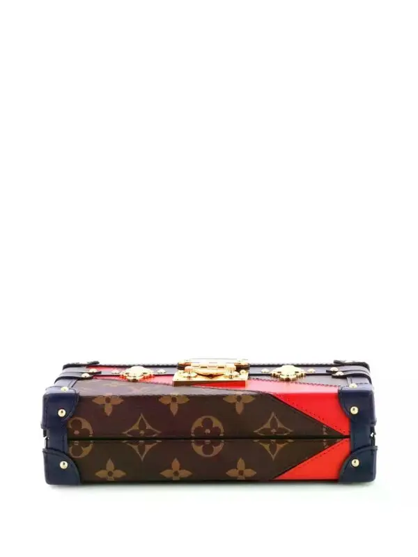 LOUIS VUITTON Petite Malle Handbag Limited Edition Monogram Canvas Clutch Bag - Black