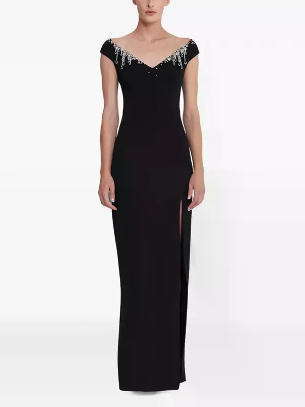 Safiyaa Lucrezia Crystal-embellished Maxi Dress