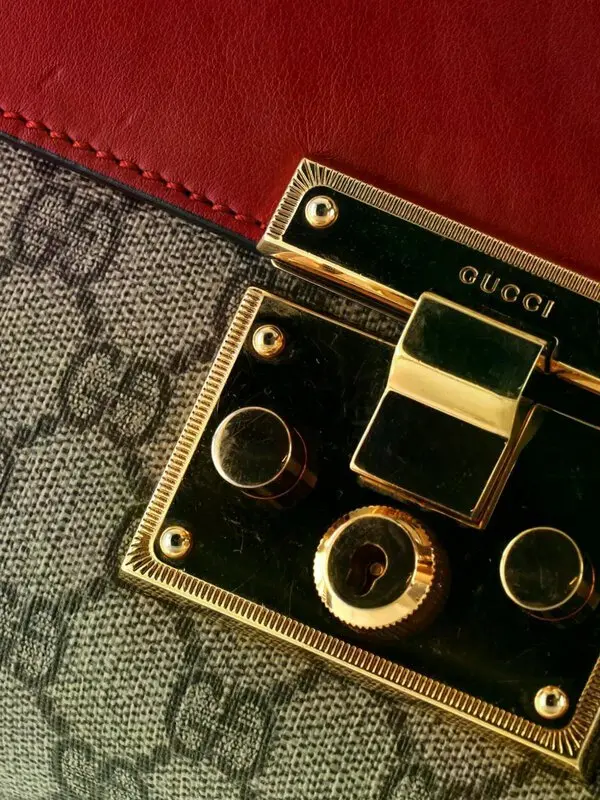 Gucci Padlock Gg Coated Canvas And Leather Medium Shoulder Bag