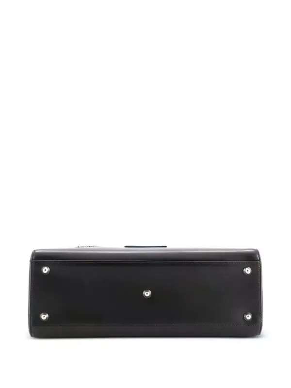 Dior Leather Patch Embellished Satchel
