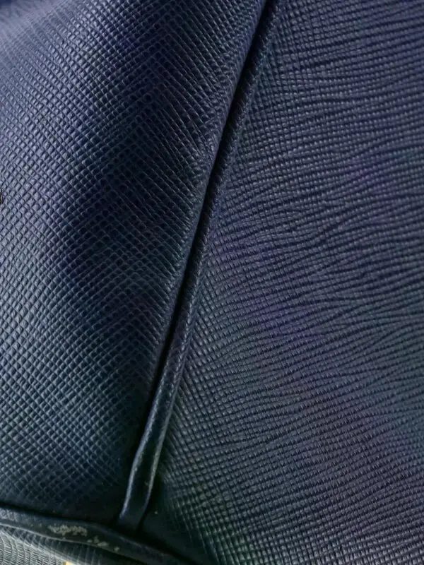 Prada Bicolor Double Zip Lux Saffiano Leather Medium Tote Bag