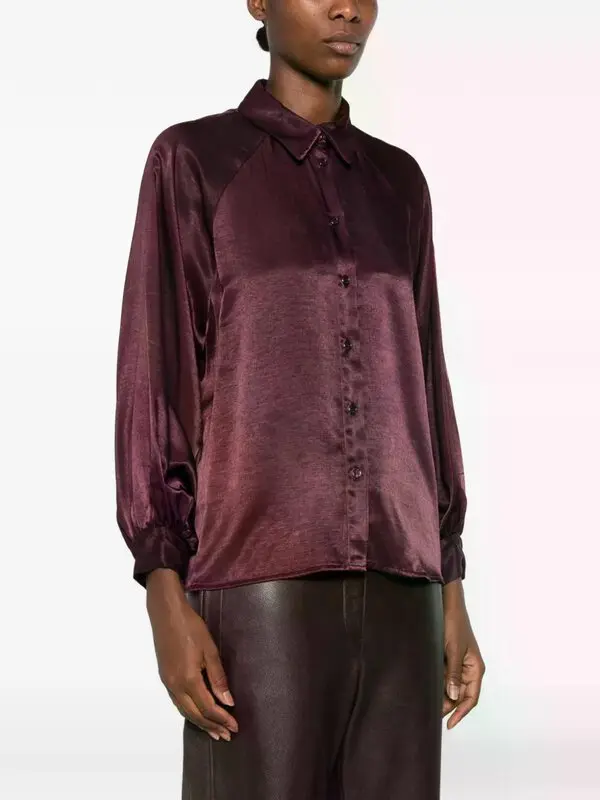 Dixie Satin-finish Raglan-sleeve Shirt