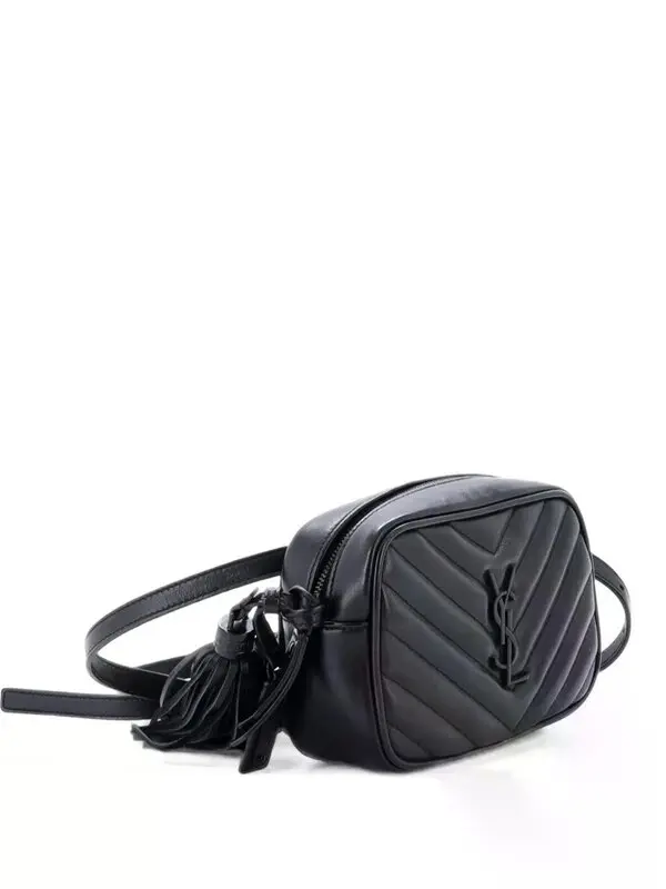Saint Laurent Lou Matelasse Chevron Leather Belt Bag - Black