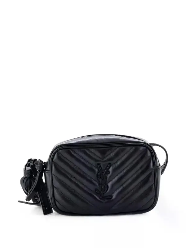 Saint Laurent Lou Matelasse Chevron Leather Belt Bag - Black