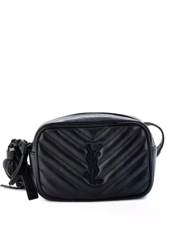 Saint Laurent Lou Matelasse Chevron Leather Belt Bag - Black