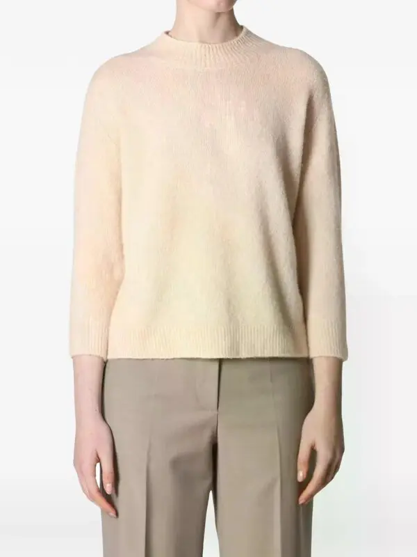 ROBERTO COLLINA Three-quarter-sleeve Mock-neck Sweater