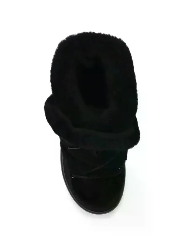 Bogner Chamonix Shearling-trim Leather Snow Boots
