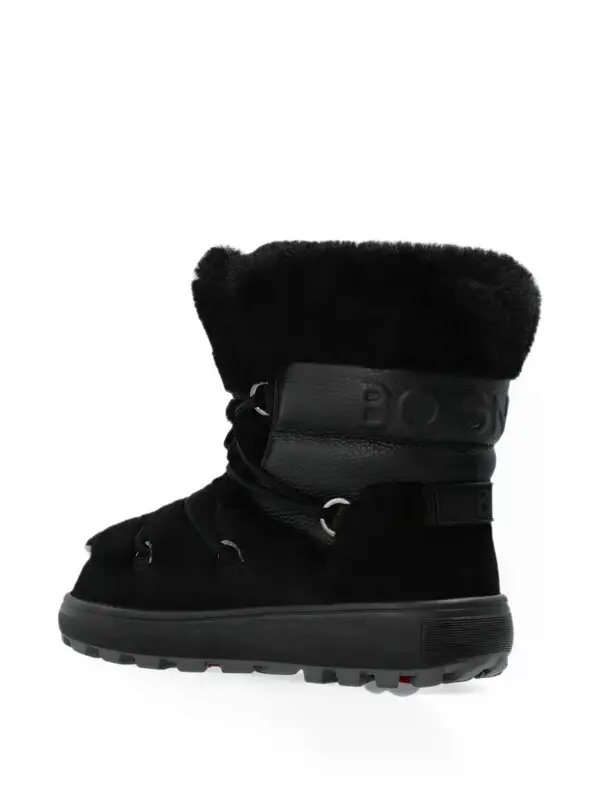 Bogner Chamonix Shearling-trim Leather Snow Boots