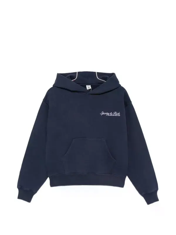 SPORTY & RICH Logo-embroidered Hoodie