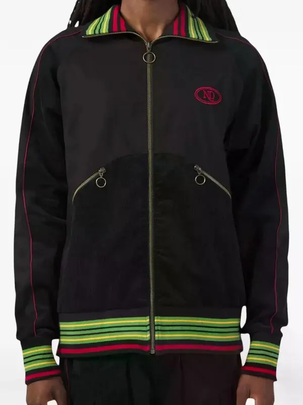 NICHOLAS DALEY Warm Up Striped-trim Zip-up Jacket