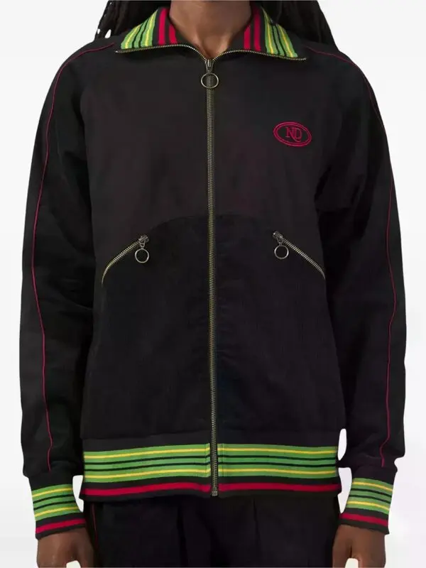 NICHOLAS DALEY Warm Up Striped-trim Zip-up Jacket