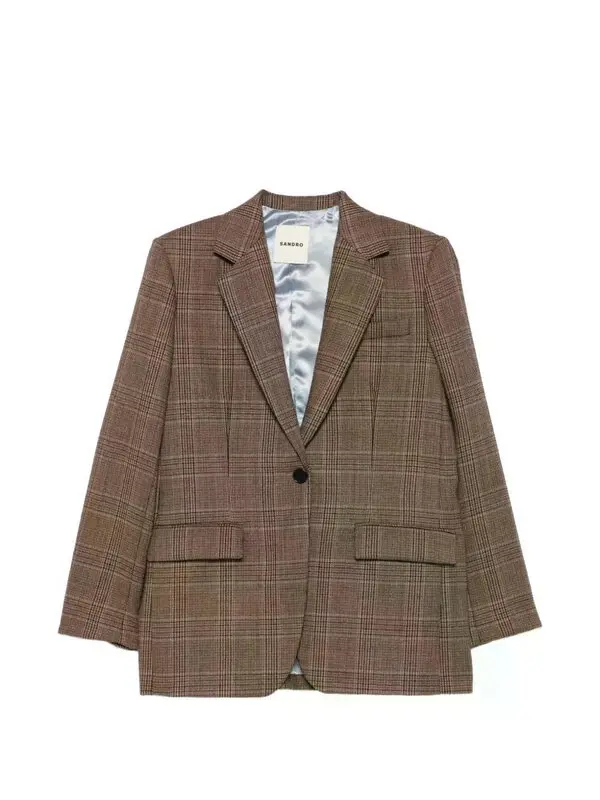 Sandro Check-pattern Blazer