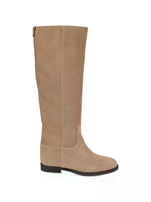 VIA ROMA 15 Suede Logo-plaque Boots