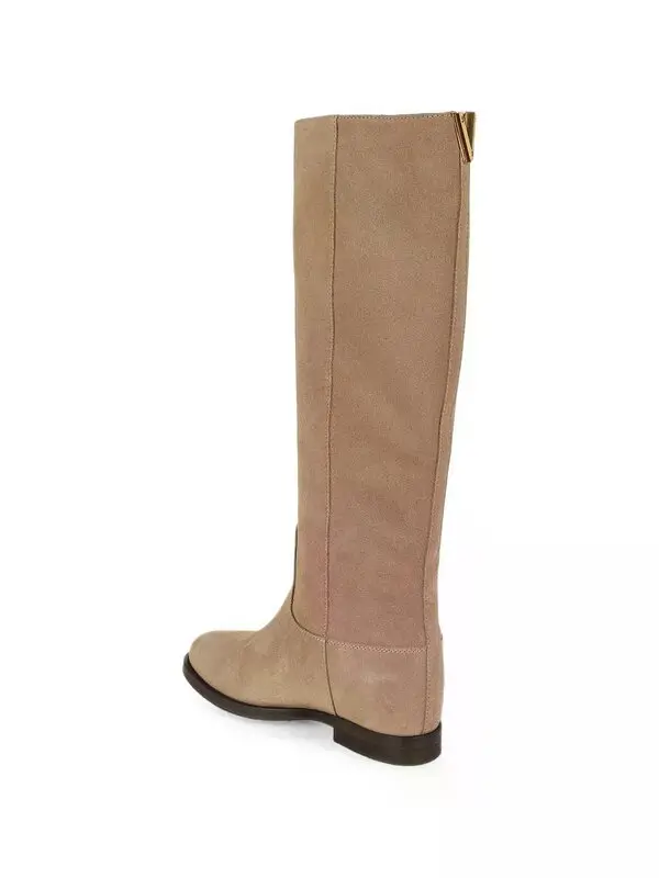 VIA ROMA 15 Suede Logo-plaque Boots