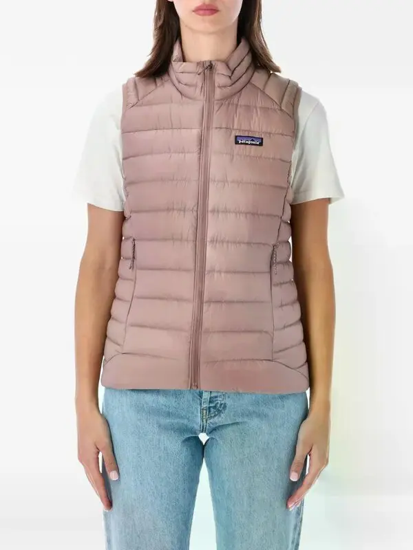 Patagonia Sweater Logo-patch Down Vest - Pink