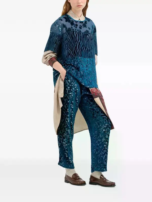 PIERRE-LOUIS MASCIA Silk Paisley Motif Long Sleeve Shirt