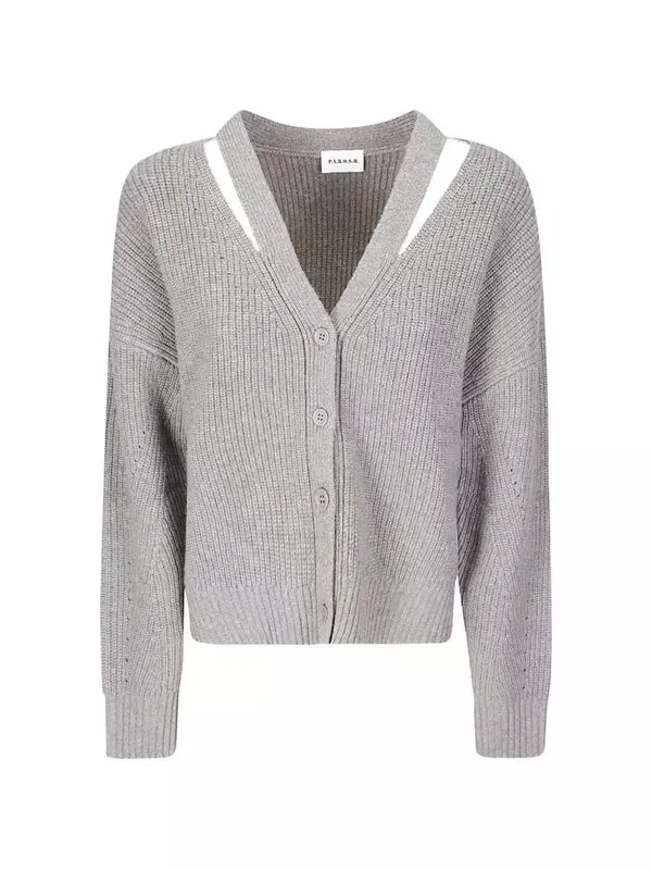 P.a.r.o.s.h Drop-shoulder Ribbed Cardigan
