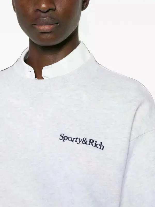 SPORTY & RICH Logo-embroidered Sweater