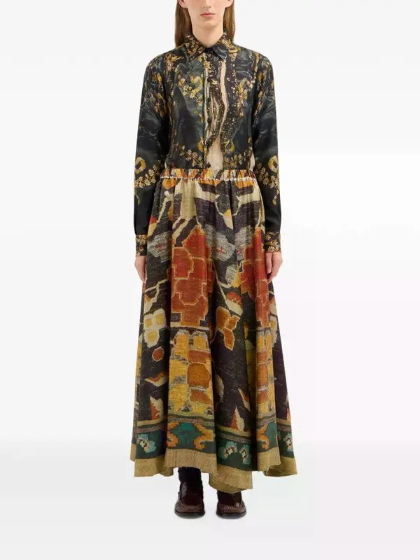 PIERRE-LOUIS MASCIA Aloe A-line Maxi Skirt