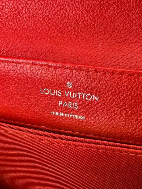 LOUIS VUITTON Lockme Ii Handbag Leather Satchel - Red