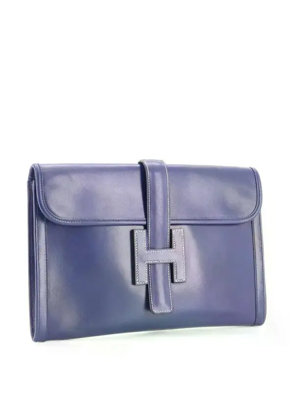 Hermès Jige Box Calf Pm Clutch Bag - Blue