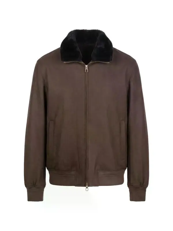 MONTECORE Faux-fur Collar Bomber Jacket