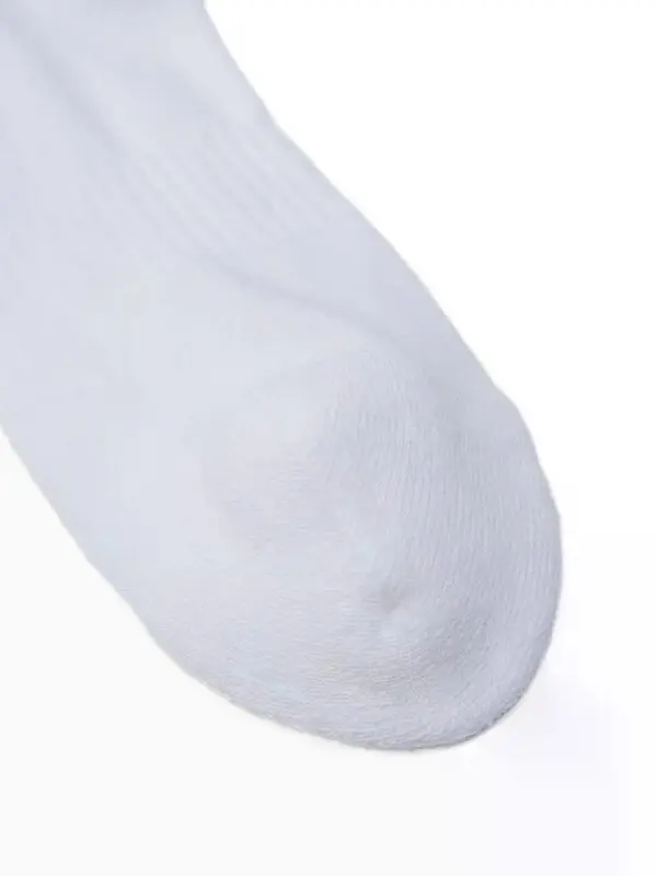 SPORTY & RICH Logo-embroidered Ribbed Socks